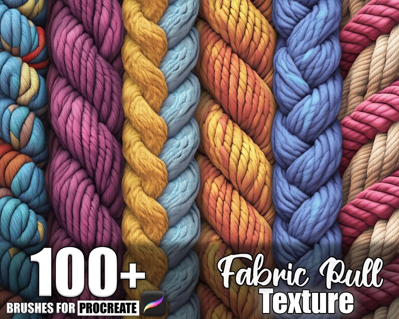 100+ Fabric Pull Procreate Textures, Brushes for Procreate, Instant ...