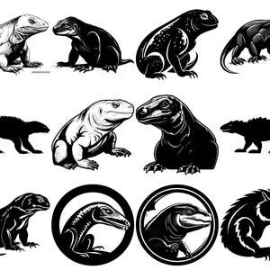 Komodo Dragon SVG Bundle, Set of 100, Instant Digital Download, Png ...