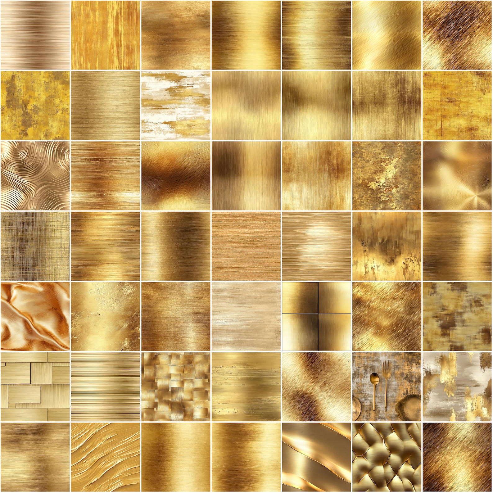 100+ Brushed Gold Procreate Textures, Brushes for Procreate, Instant ...