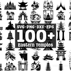 Eastern Temples SVG Bundle, Set of 100, Instant Digital Download, Png ...