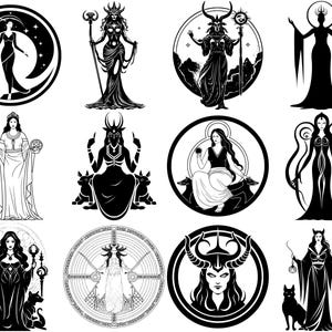 Goddess Hecate SVG Bundle, Set of 100, Instant Digital Download, Png ...