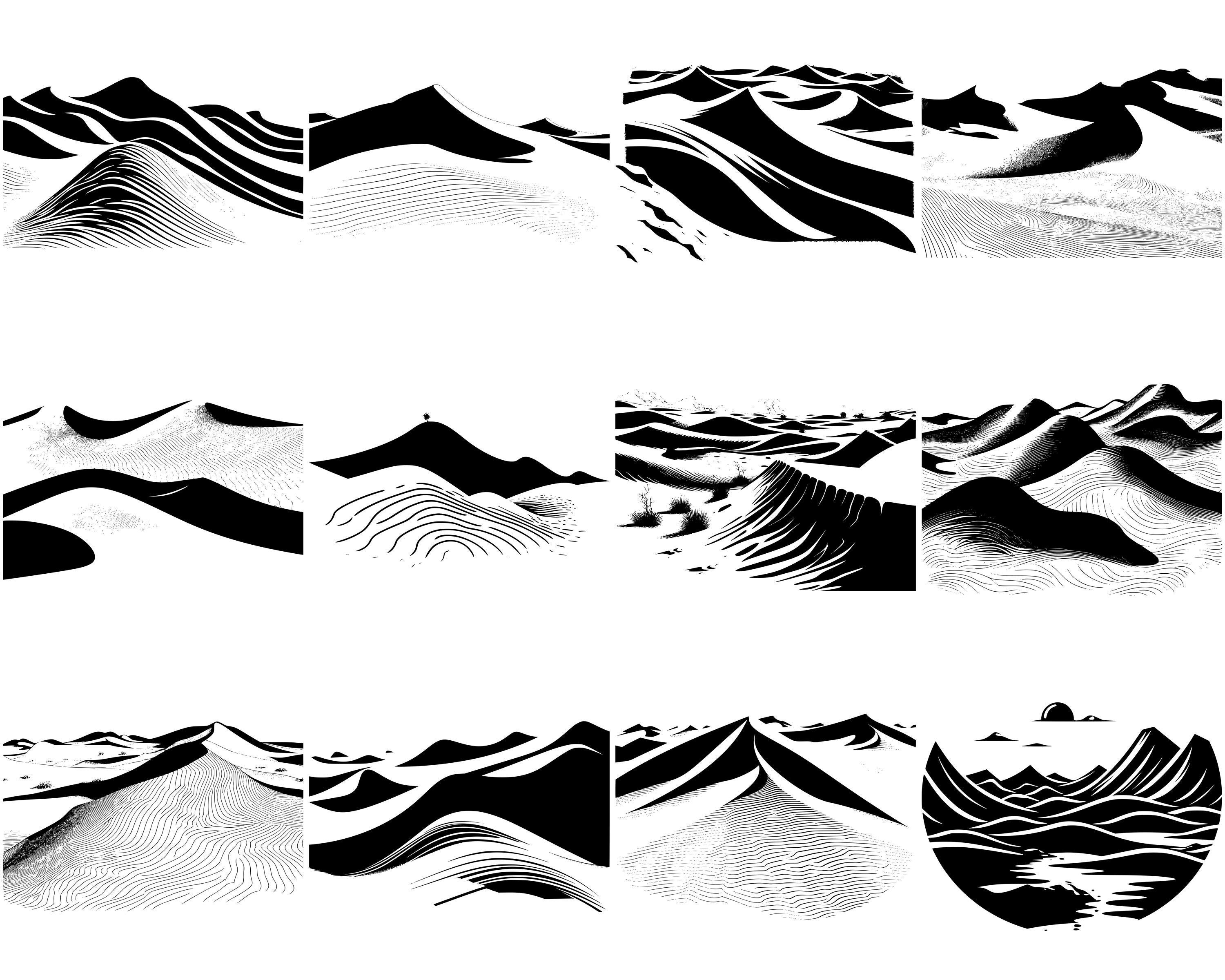 Sand Dunes SVG Bundle, Set of 100, Instant Digital Download, Png, Svg ...