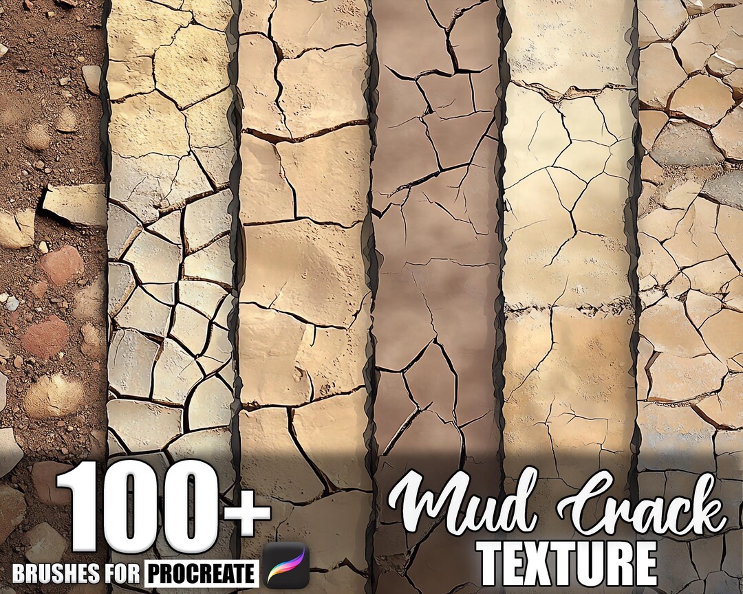 100+ Mud Crack Procreate Textures, Brushes for Procreate, Instant ...
