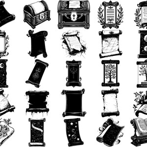 Ancient Scrolls SVG Bundle, Set of 100, Instant Digital Download, Png ...