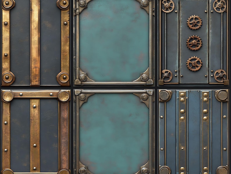 Steampunk Frame 100+ Procreate Textures, Brushes for Procreate, Instant ...