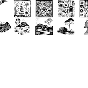 Aboriginal Art SVG Bundle, Set of 100, Instant Digital Download, Png ...