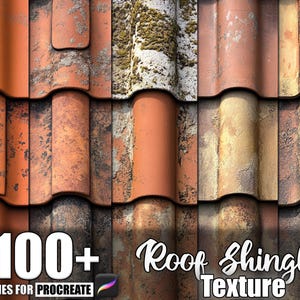 100+ Roof Shingles Procreate Textures, Brushes for Procreate, Instant ...