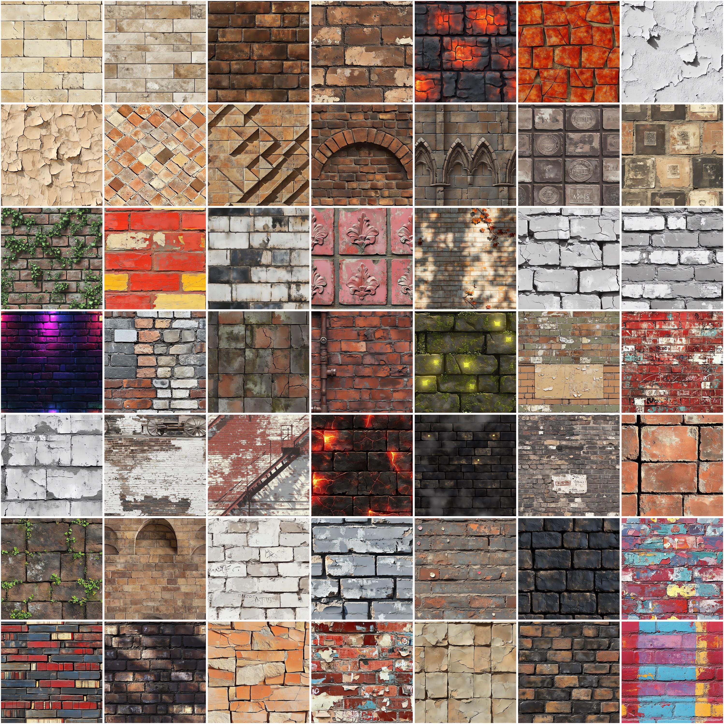 100+ Brick Wall Procreate Textures, Brushes for Procreate, Instant ...