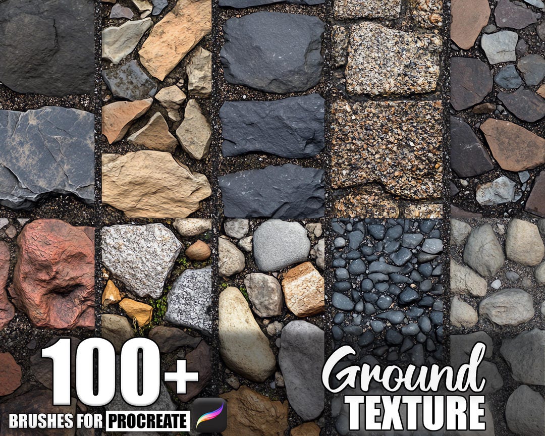 100+ Ground Texture Procreate Textures, Brushes for Procreate, Instant ...