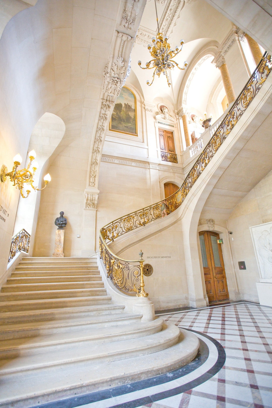 Paris Photography - Louvre Staircase, Louvre Museum, Romantic French ...