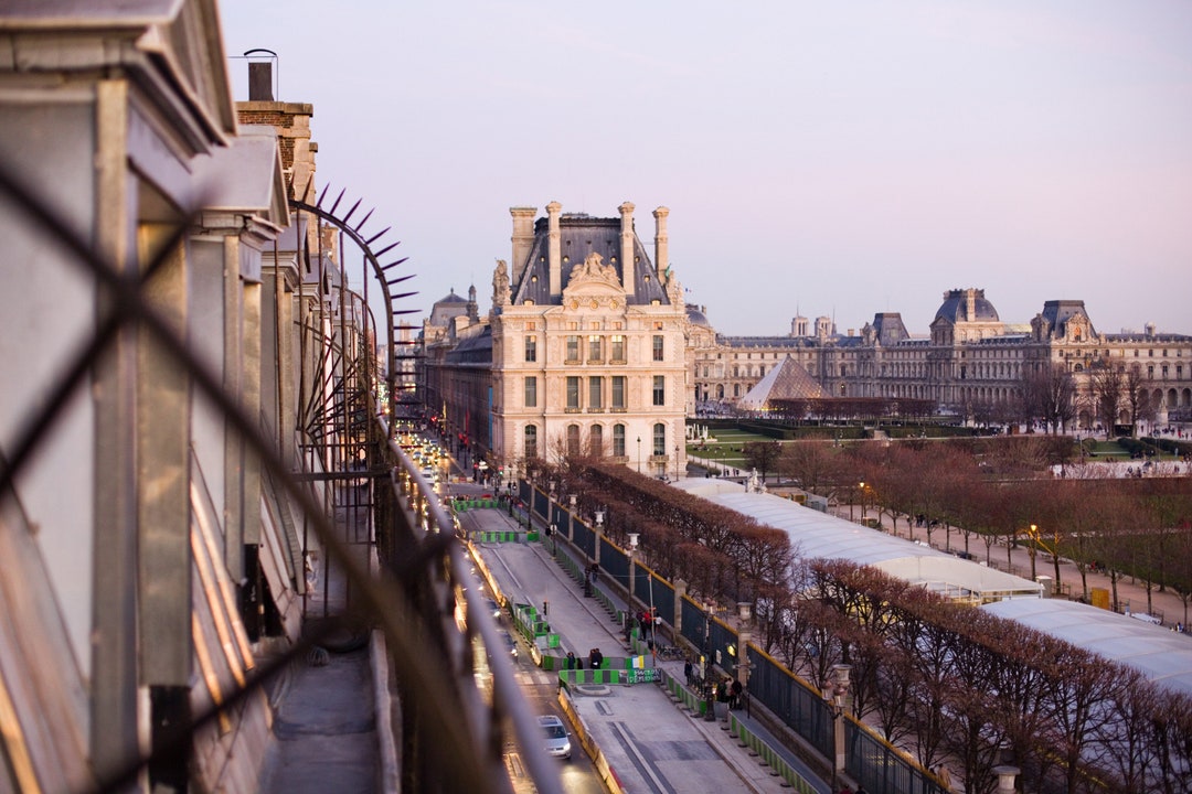 Paris Photography - Balcony View in Paris, Louvre Paris, French Home ...