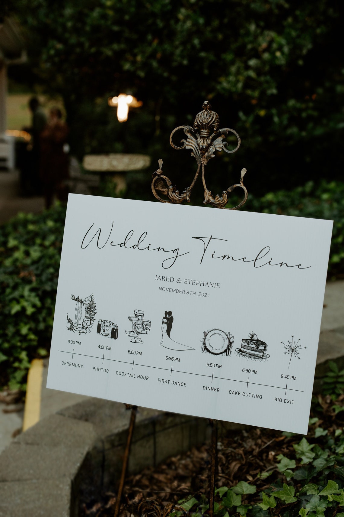 Wedding Timeline Sign Template, Order of Events Sign, Timeline Wedding ...