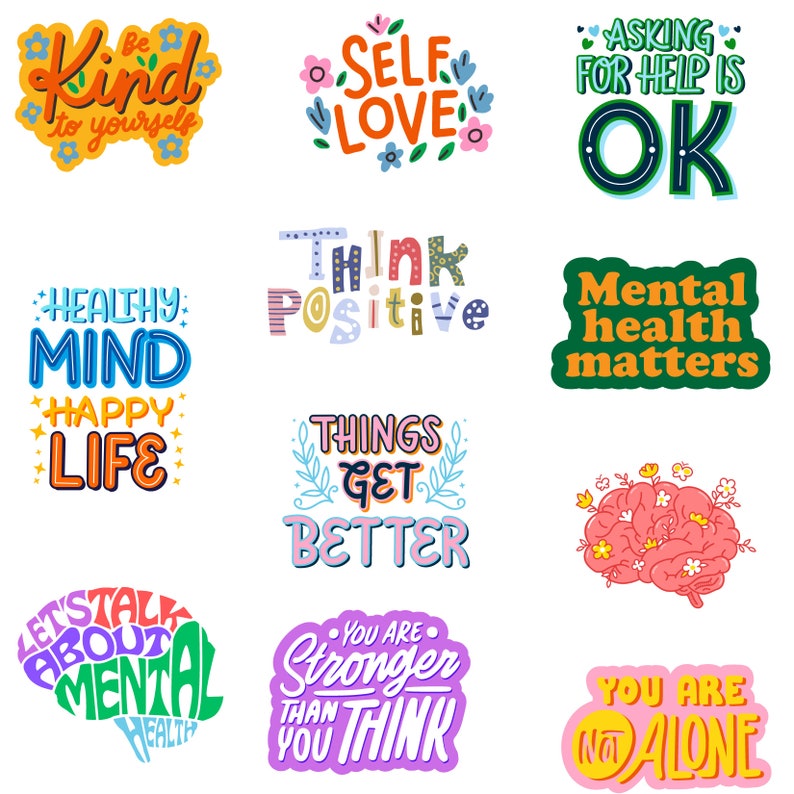 Mental Health Stickers - Etsy