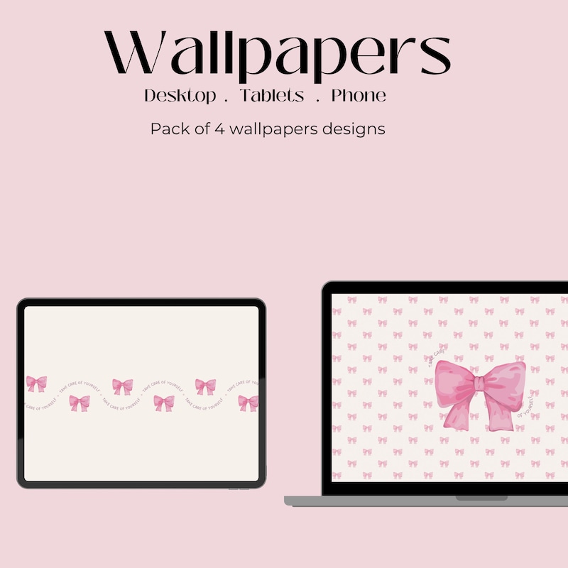 Pink Bow Wallpapers - Etsy