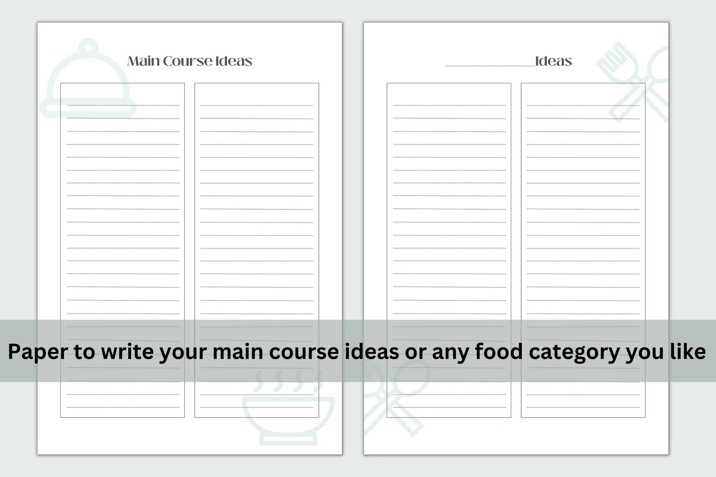 Recipe Card, Kitchen Inventory List, Weekly Menu, Food Ideas, Grocery ...