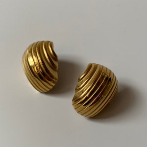 Large Gold Square Earring Gold Square Studs Earring 90s Style Textured ...