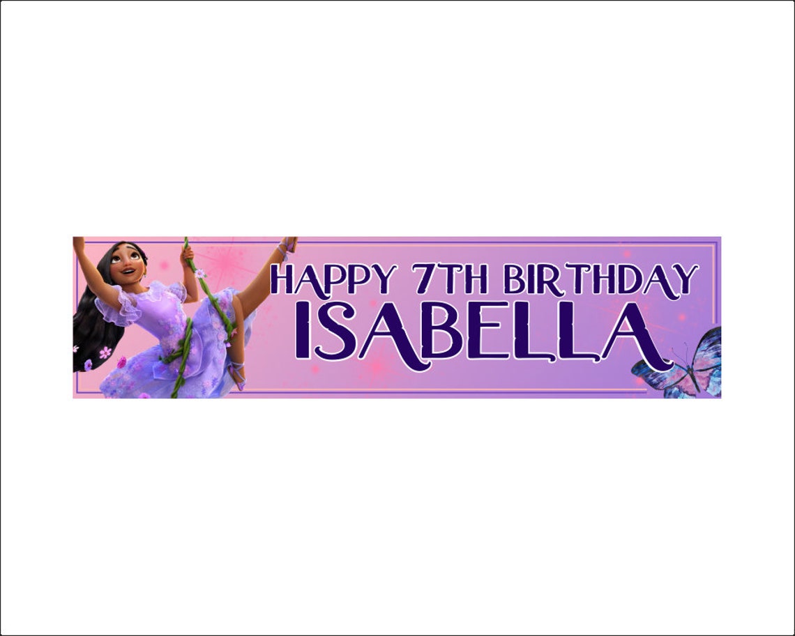 Encanto Isabella Personalised Birthday Banner - Etsy UK