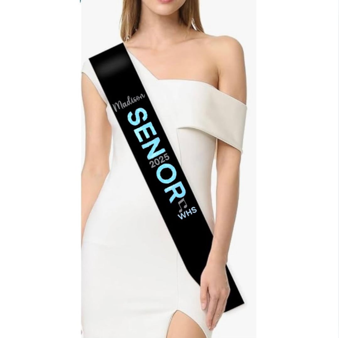 Satin Sash, Customizable, Senior, Sports Sash, Spirit Wear, School ...