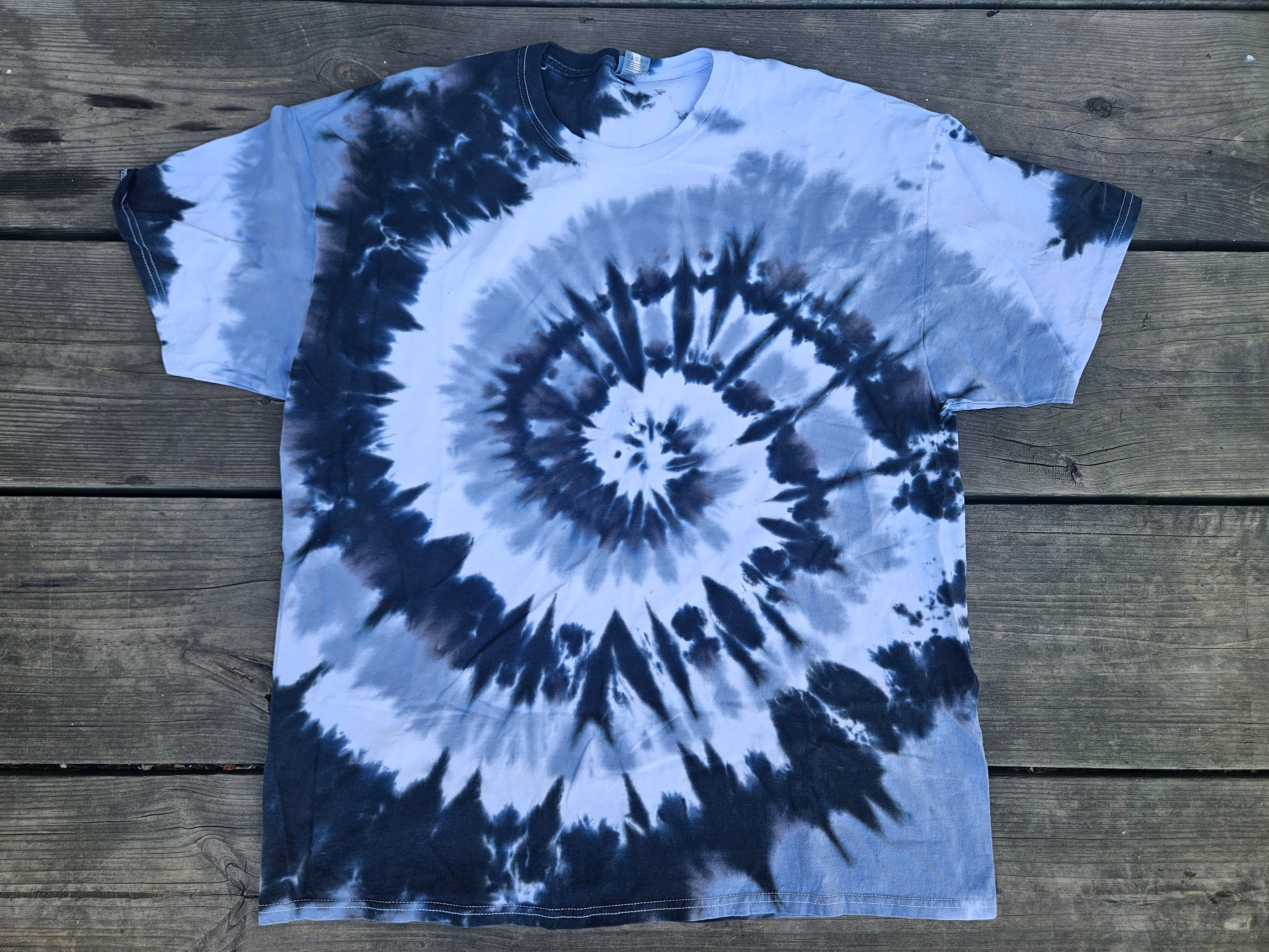 Black Grey and White Spiral Tie Dye, Tie Dye Tshirts, Spiral Tie Dye ...