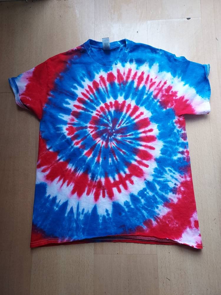 Red White and Blue Tie Dye Tshirt, July 4th Tshirt, Patriotic Tie Dye ...