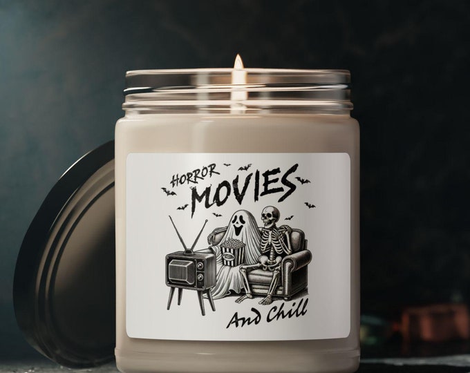 Horror Movie Candle, Scary Movie Lover Gift, Smells Like She's Watching ...