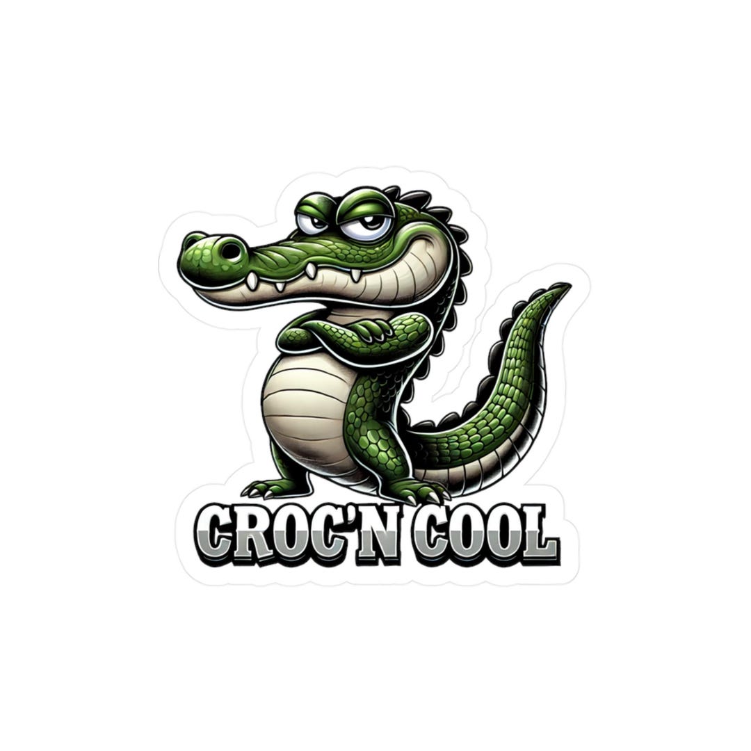 Cool Alligator Vinyl Decals - Fun Croc'n Cool Stickers for Kids, Laptop ...