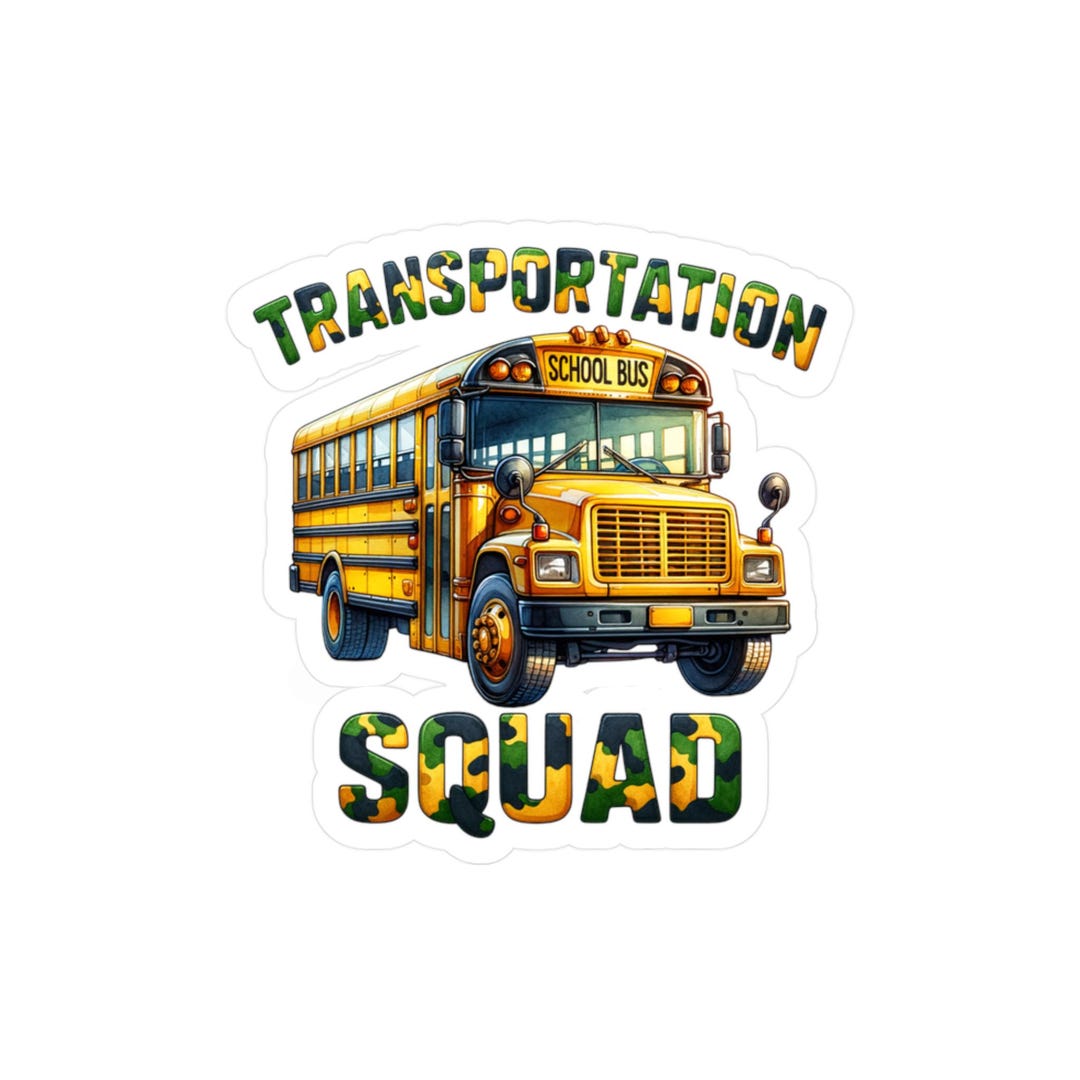School Bus Transportation Vinyl Decal, Fun Stickers for Kids, Classroom ...