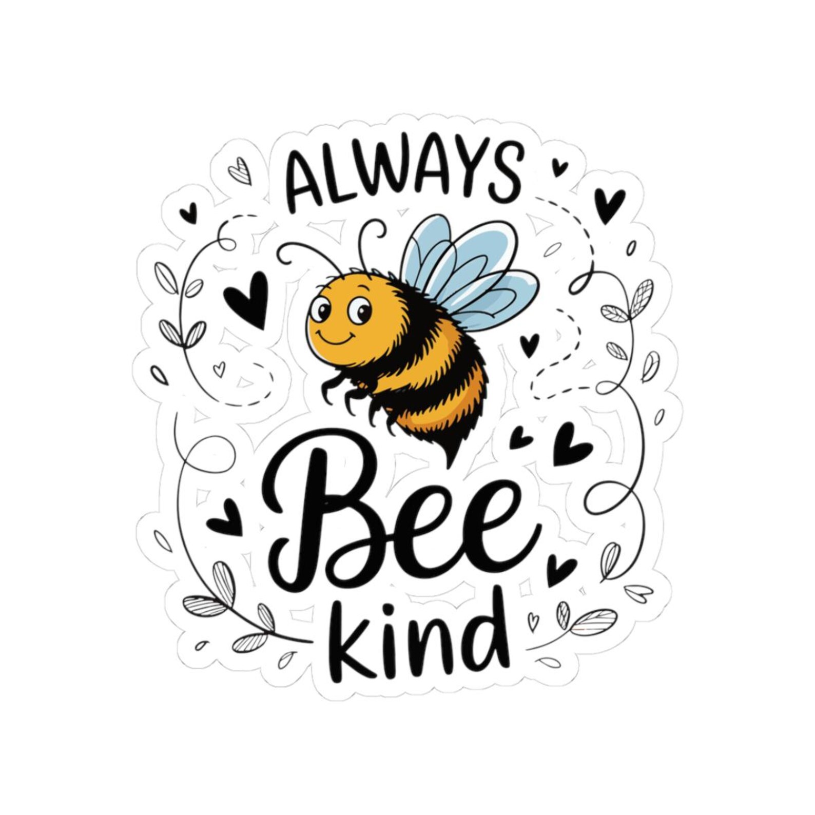 Always Bee Kind Stickers - Cute Bee Quote Art for Gifts, Journals ...