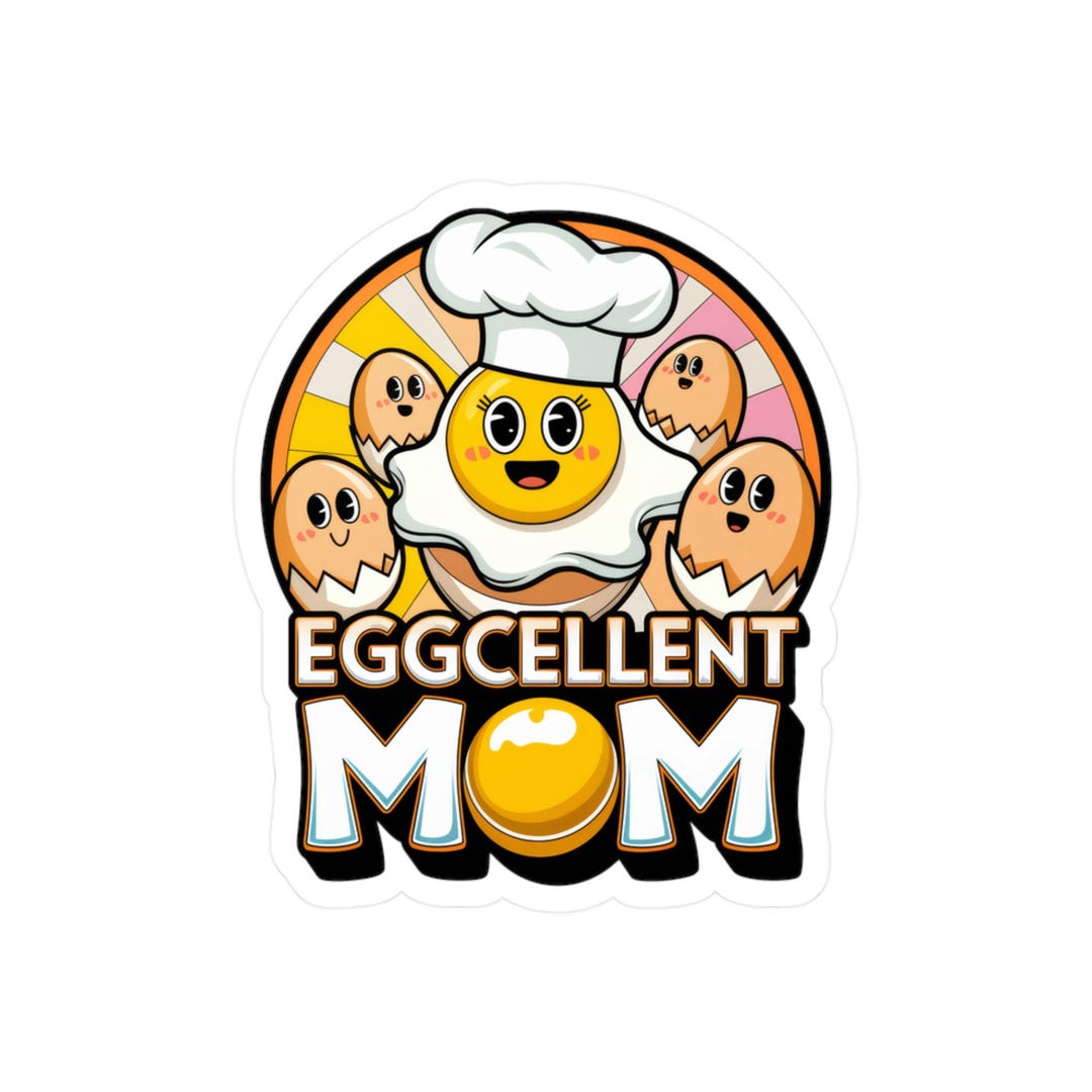 Adorable Eggcellent Mom Vinyl Decals, Cute Kitchen Decor, Gift for Mothers Day, Egg Decor ...