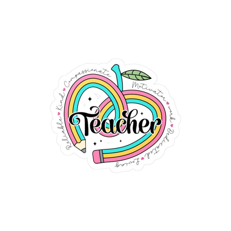 Colorful Teacher Vinyl Decals - Motivational Classroom Stickers ...