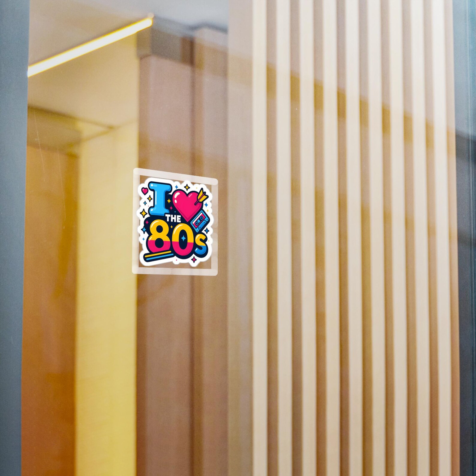 I Love the 80s Kiss-cut Vinyl Decals, Retro Stickers, Nostalgic Wall ...