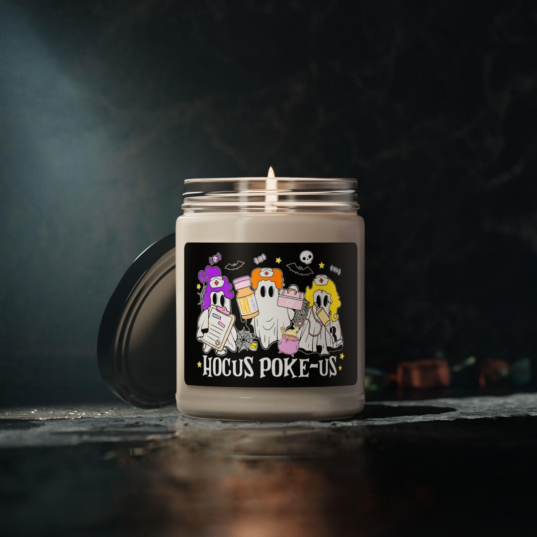 Nurse Ghosts, Funny Halloween Nurse, Hocus Poke-us Nurses Scented Soy ...