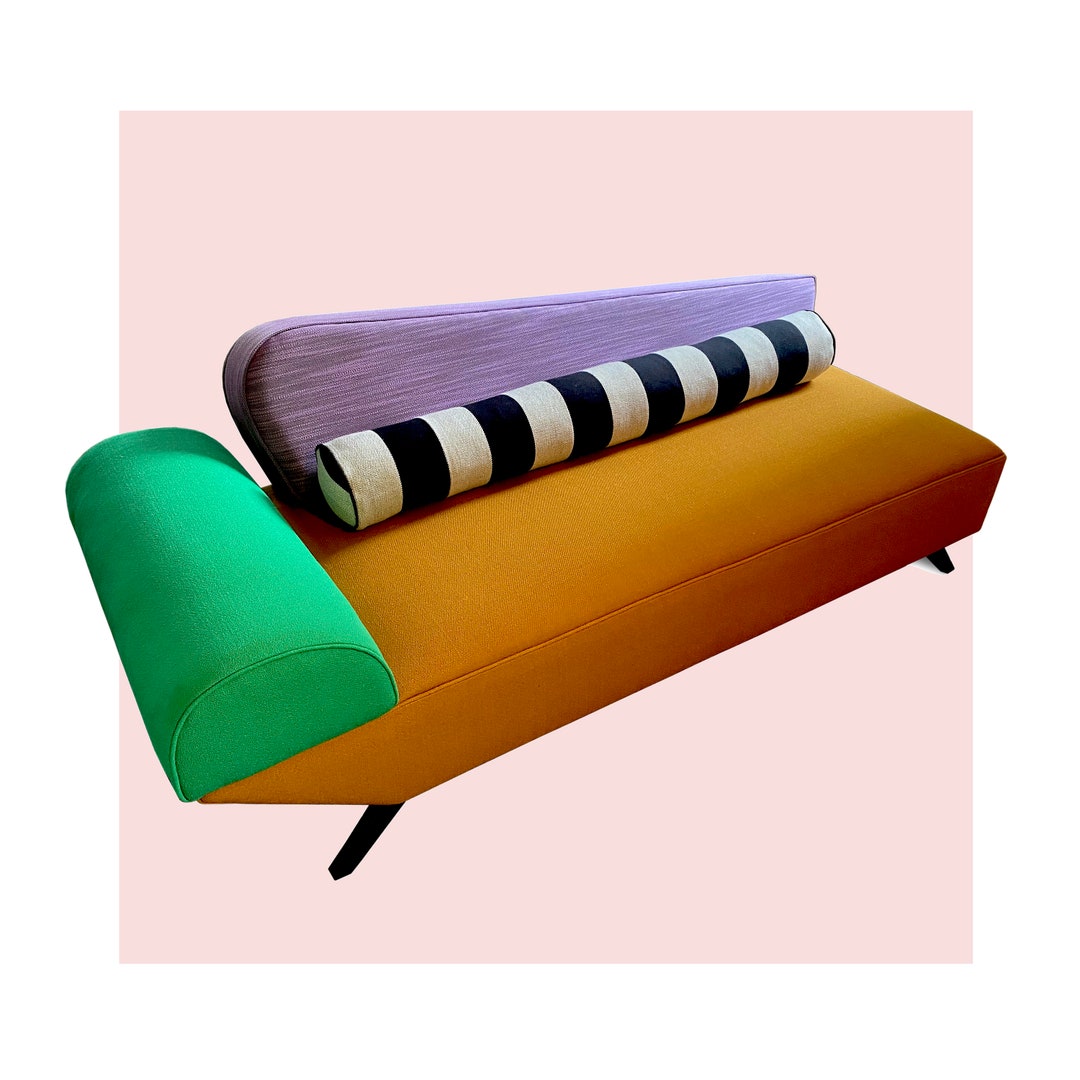 Rare Mid-century Memphis Post-modern Designer Chaise Sofa in - Etsy