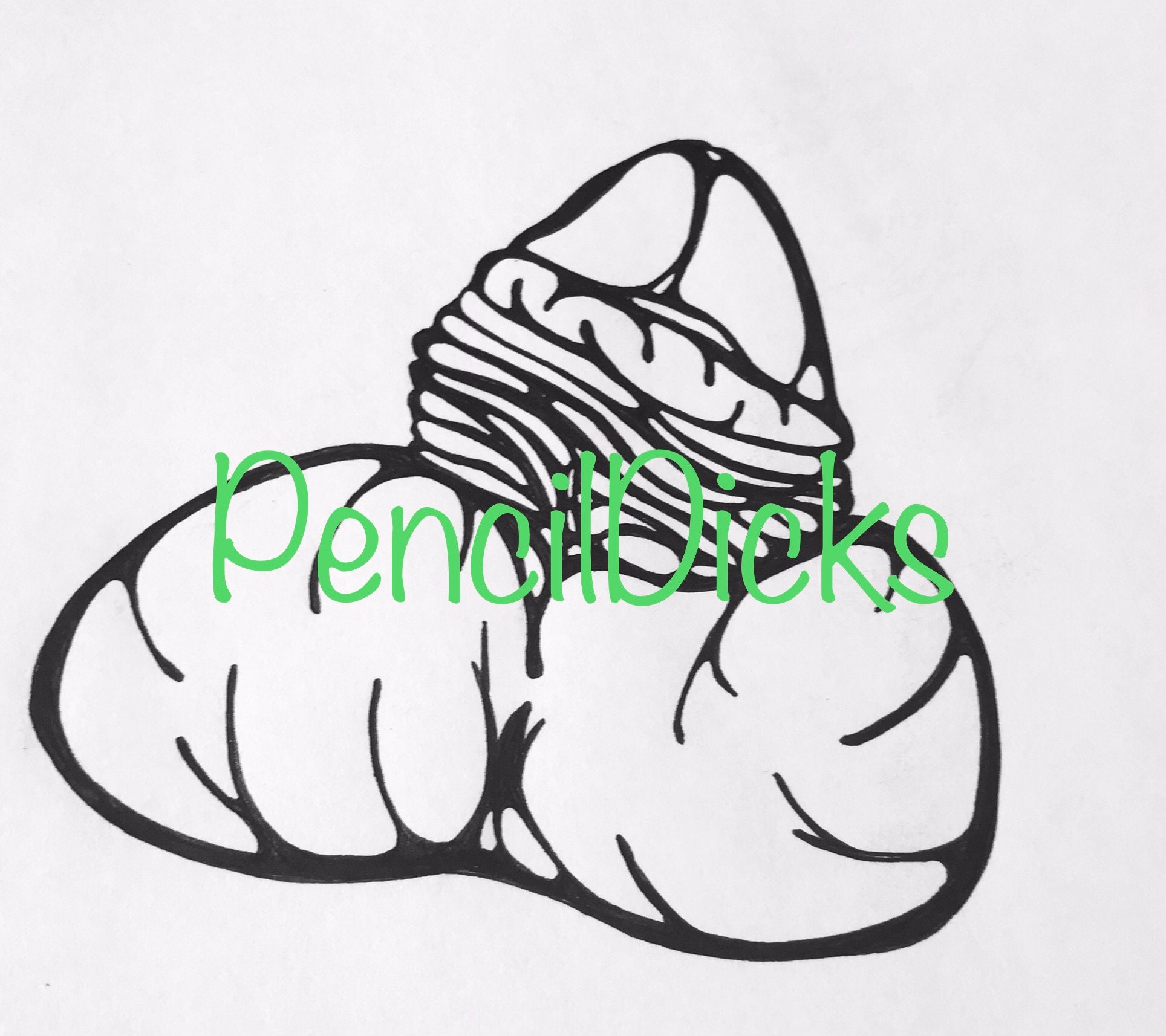 Custom Penis Drawing in Ink Black Line Art Abstract Style - Etsy