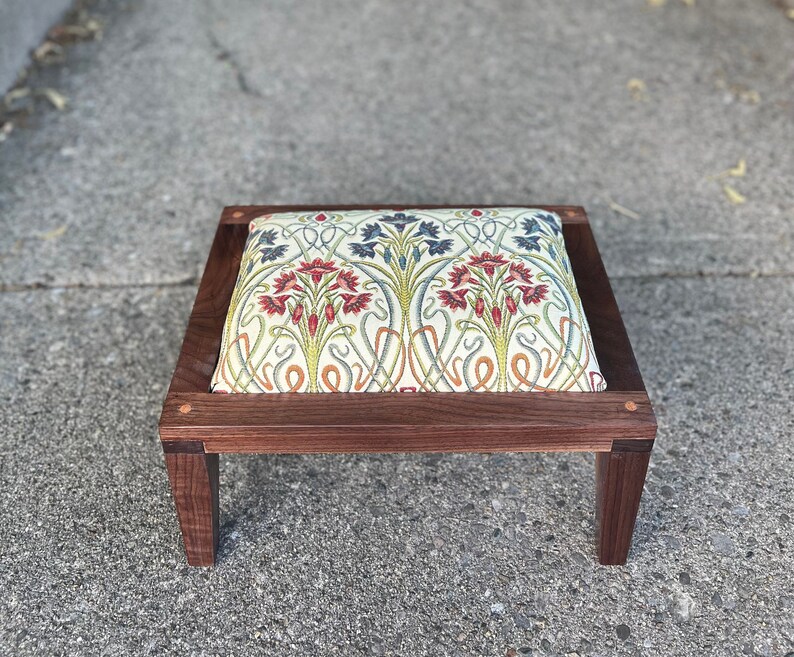 Art Nouveau Handmade Walnut Footstool - Etsy