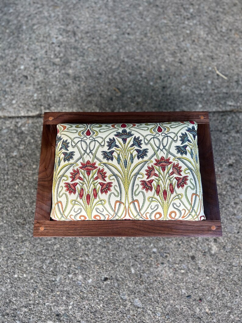 Art Nouveau Handmade Walnut Footstool - Etsy