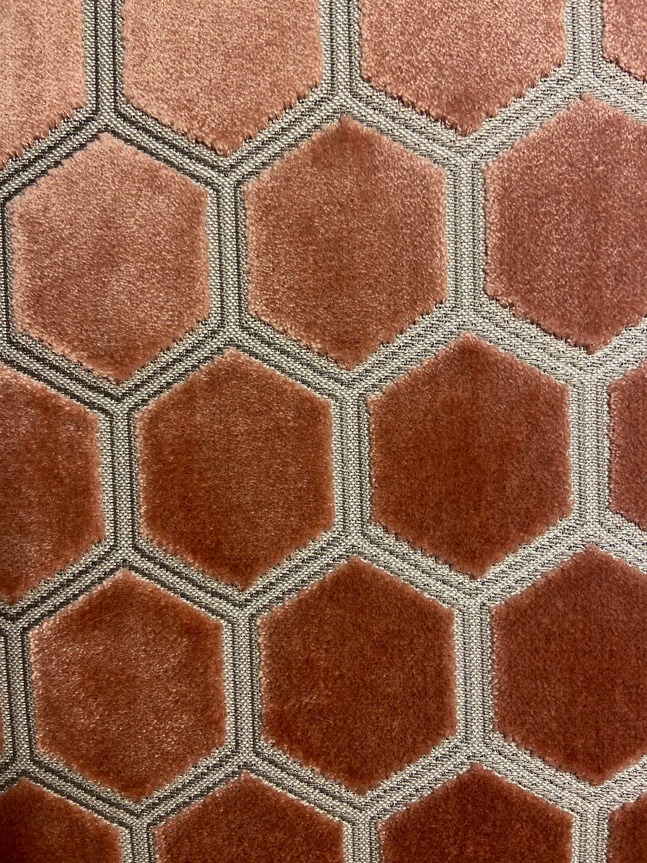 Honeycomb Upholstered Bench, Designer Fabric, Entryway Bench, End of ...