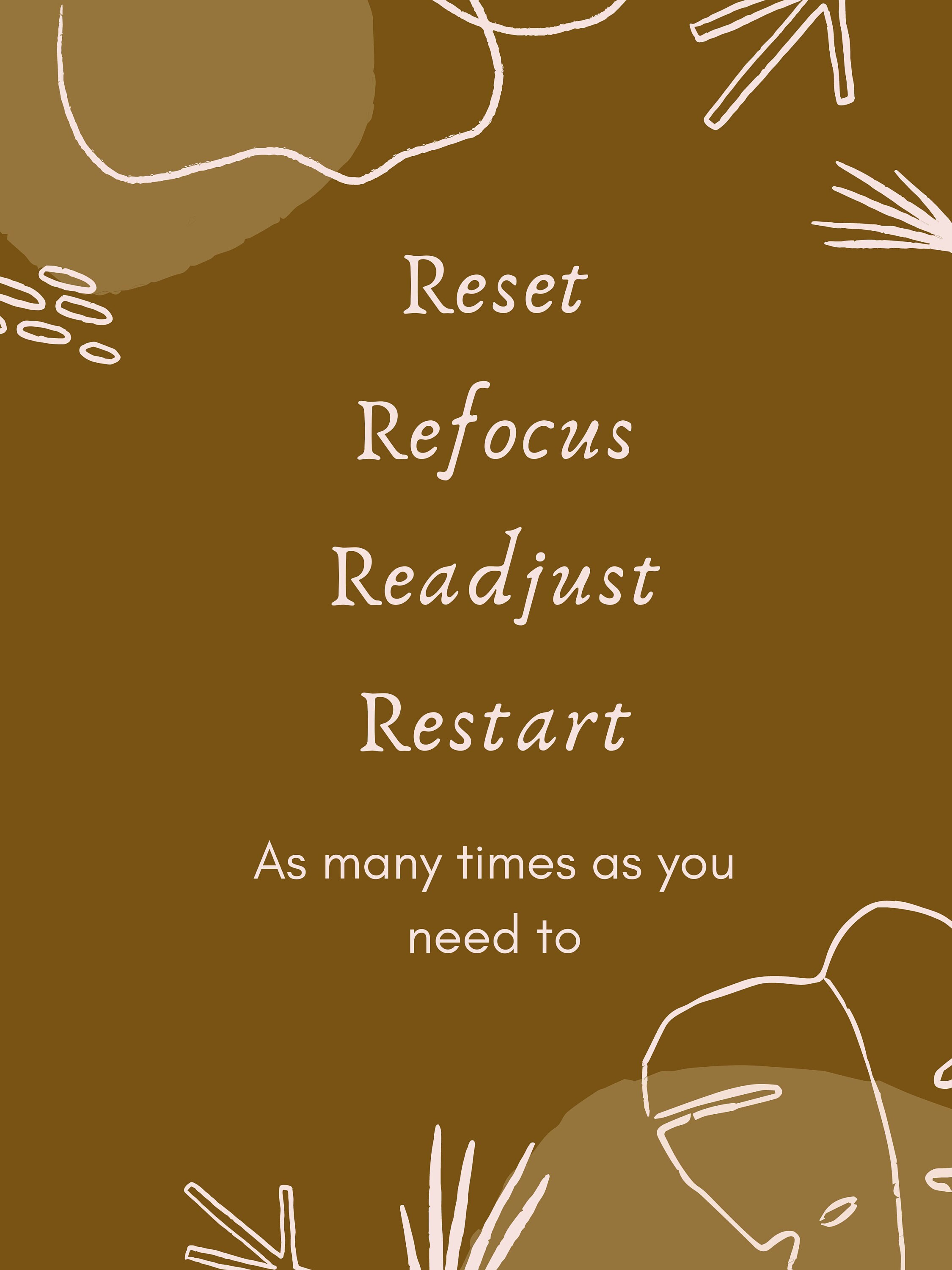 Reset Motivational Poster Pdf File - Etsy