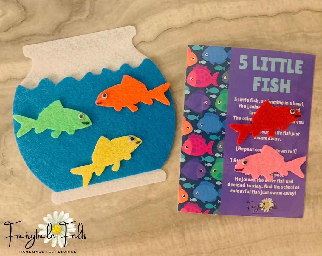 Felt/flannel Story 5 Little Fish for Early Childhood Education & Early ...