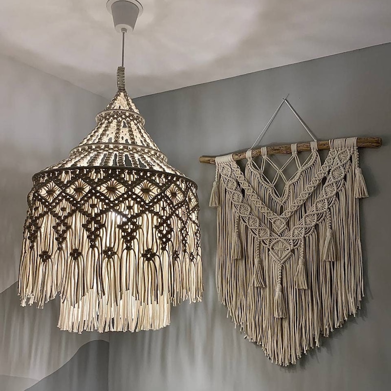 Macrame Lampshade - Etsy