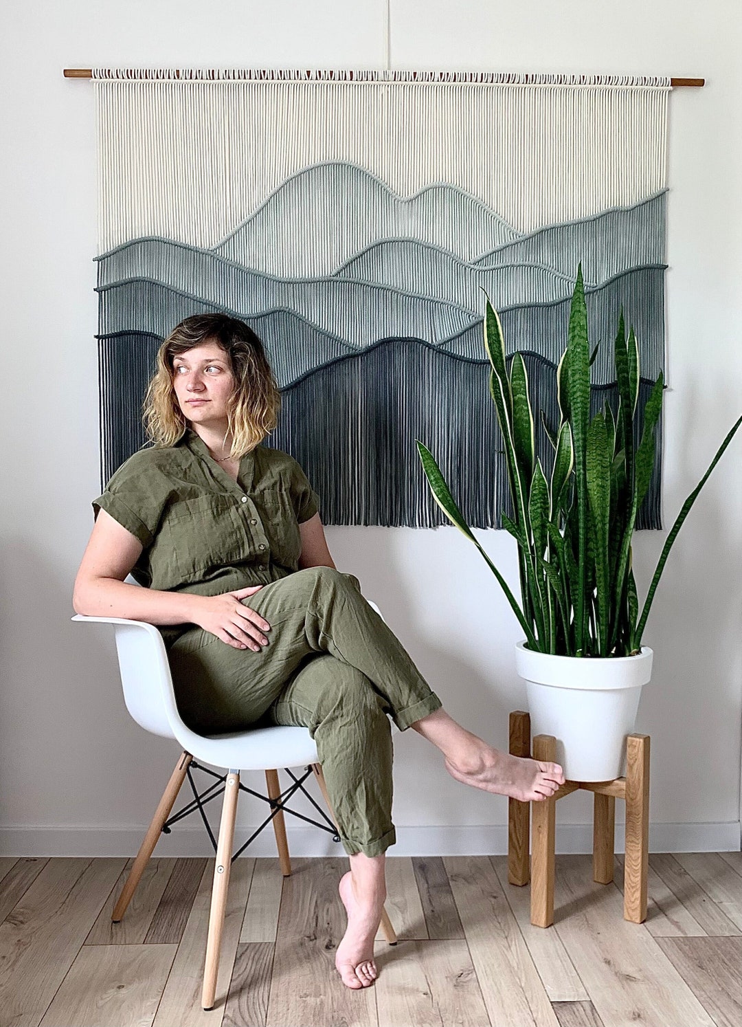 Large Modern Mountain Macrame Wall Hanging Macrame Wall Art for ...