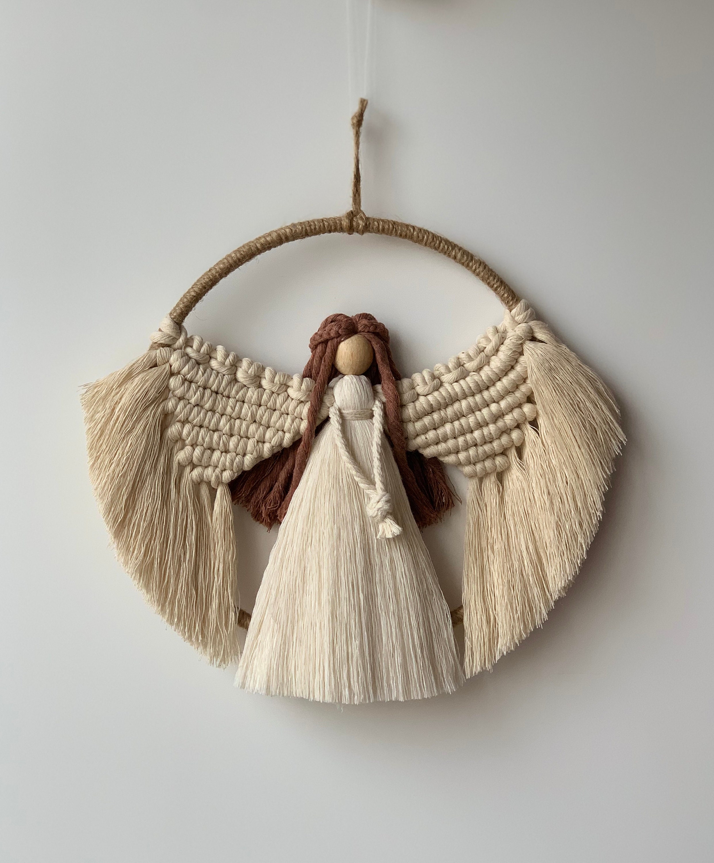 Macrame Christmas Angel, Macrame Dolls, Angel Christmas, Children's ...