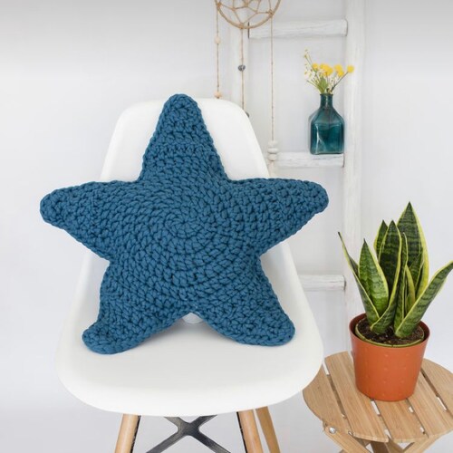STAR PILLOW Crochet Pattern and Tutorial Star Cushion - Etsy