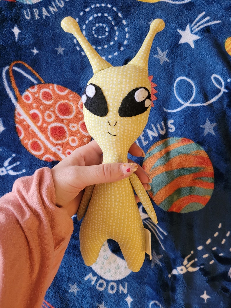 Handmade 90’s Space Alien Heirloom 12" Art Cloth Doll - Etsy
