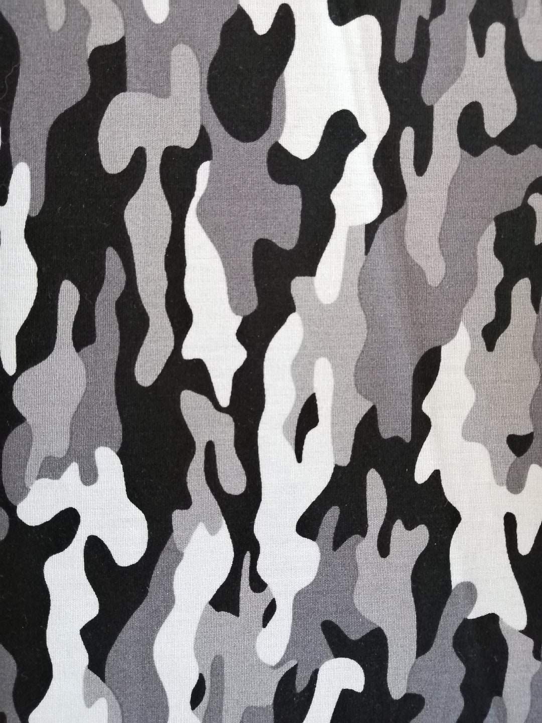 Woven Fabric, Cotton Fabric, Fabric, Camouflage, Black White Grey - Etsy