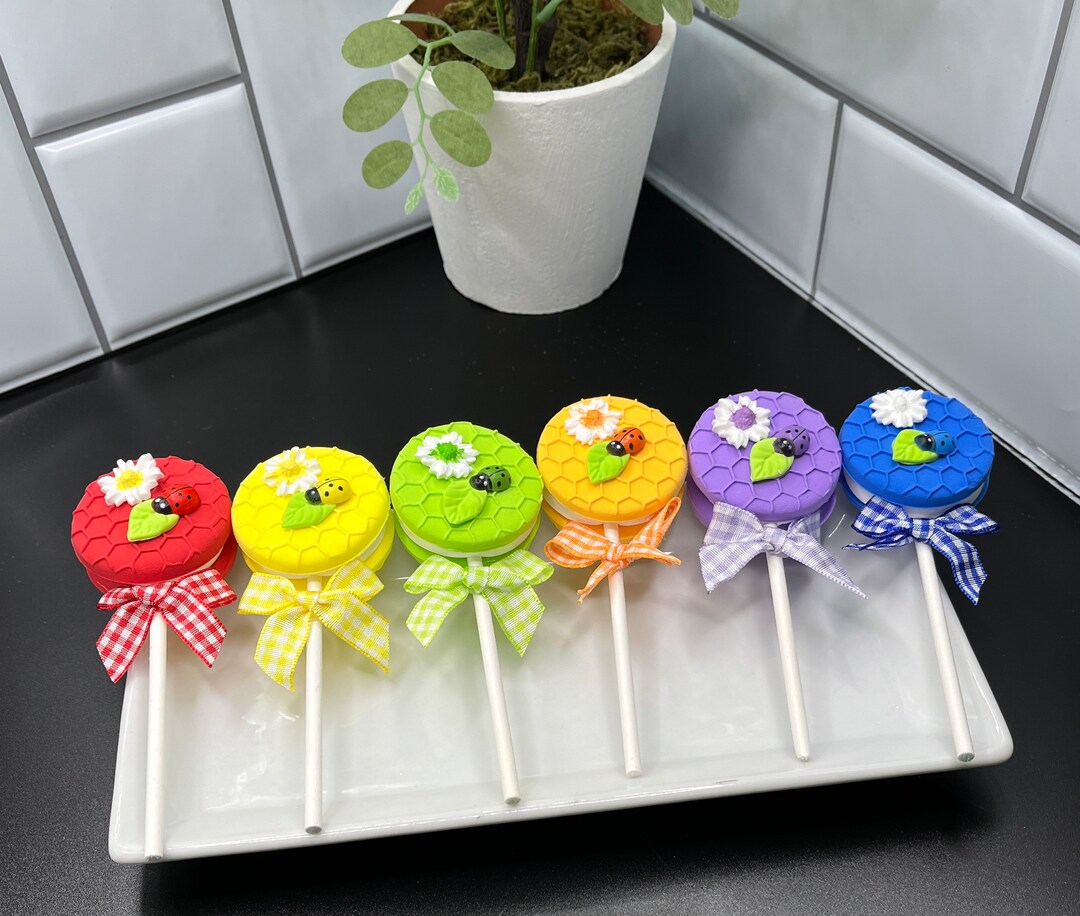 Faux Ladybug Lollipops Set of 3 - Etsy