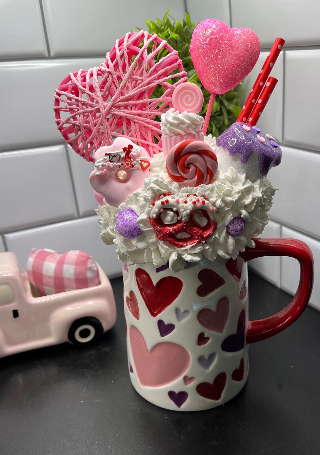 Large Fake Valentine Drink | Extreme Shake - Etsy