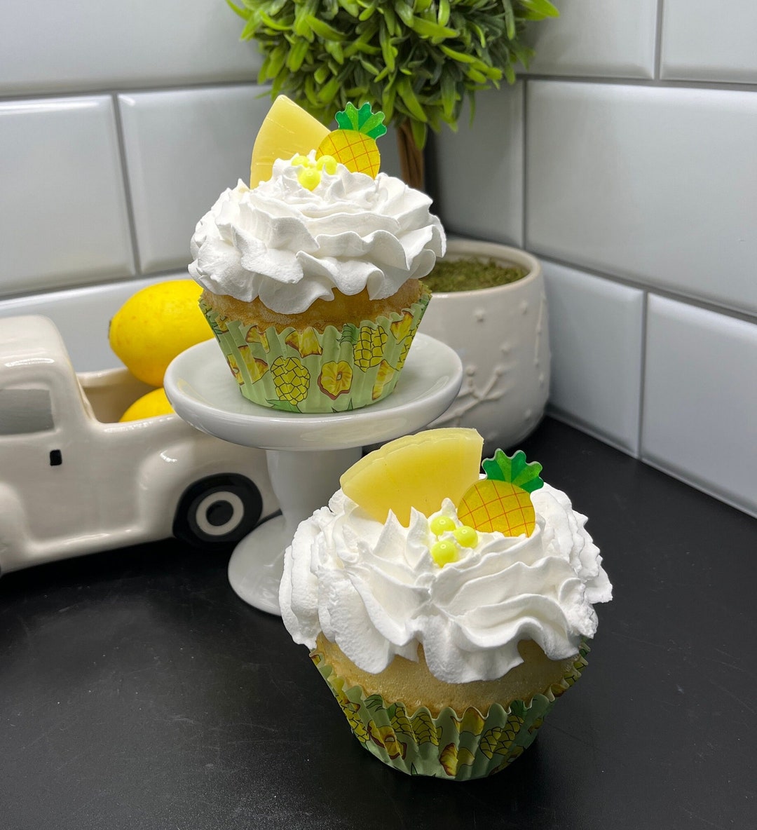 Faux Cupcake With Pineapples as Embellishments - Etsy