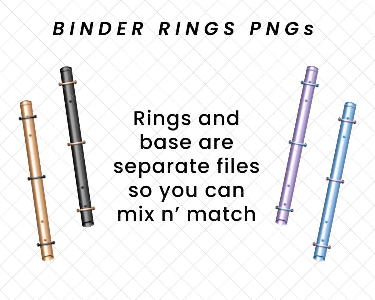 Transparent Binder Rings Pngs, Digital Binder Rings, Digital Planner ...