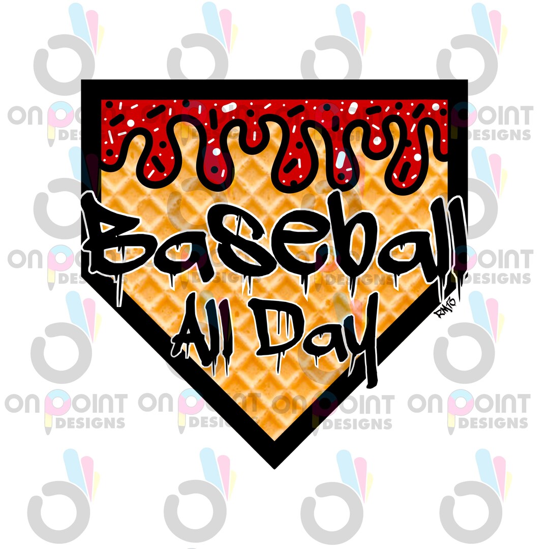 Red and Black Baseball All Day Drip Home Plate Ice Cream RM13 ...